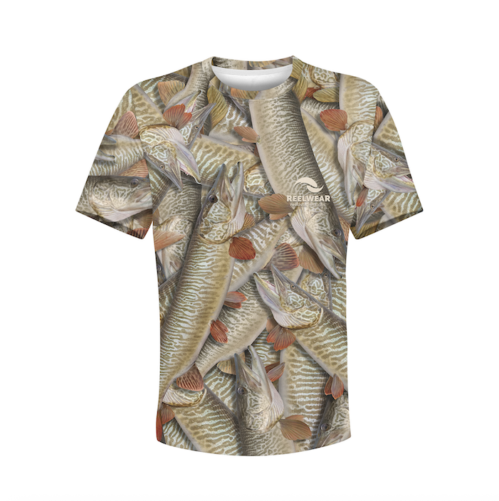 Tiger Muskie All-Over Print Fishing T-Shirt | Reelistic Replicas