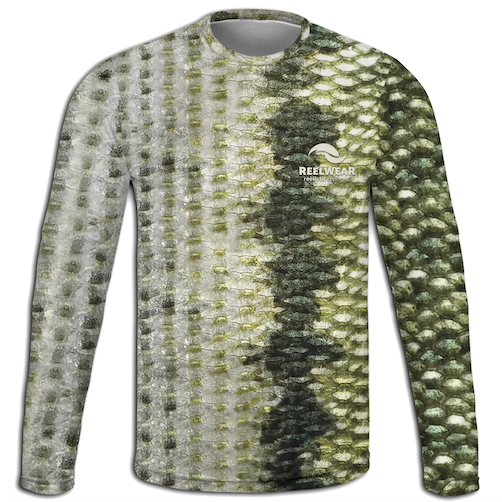 Largemouth Bass Skin Long Sleeve Fishing Shirt | Reelistic Replicas